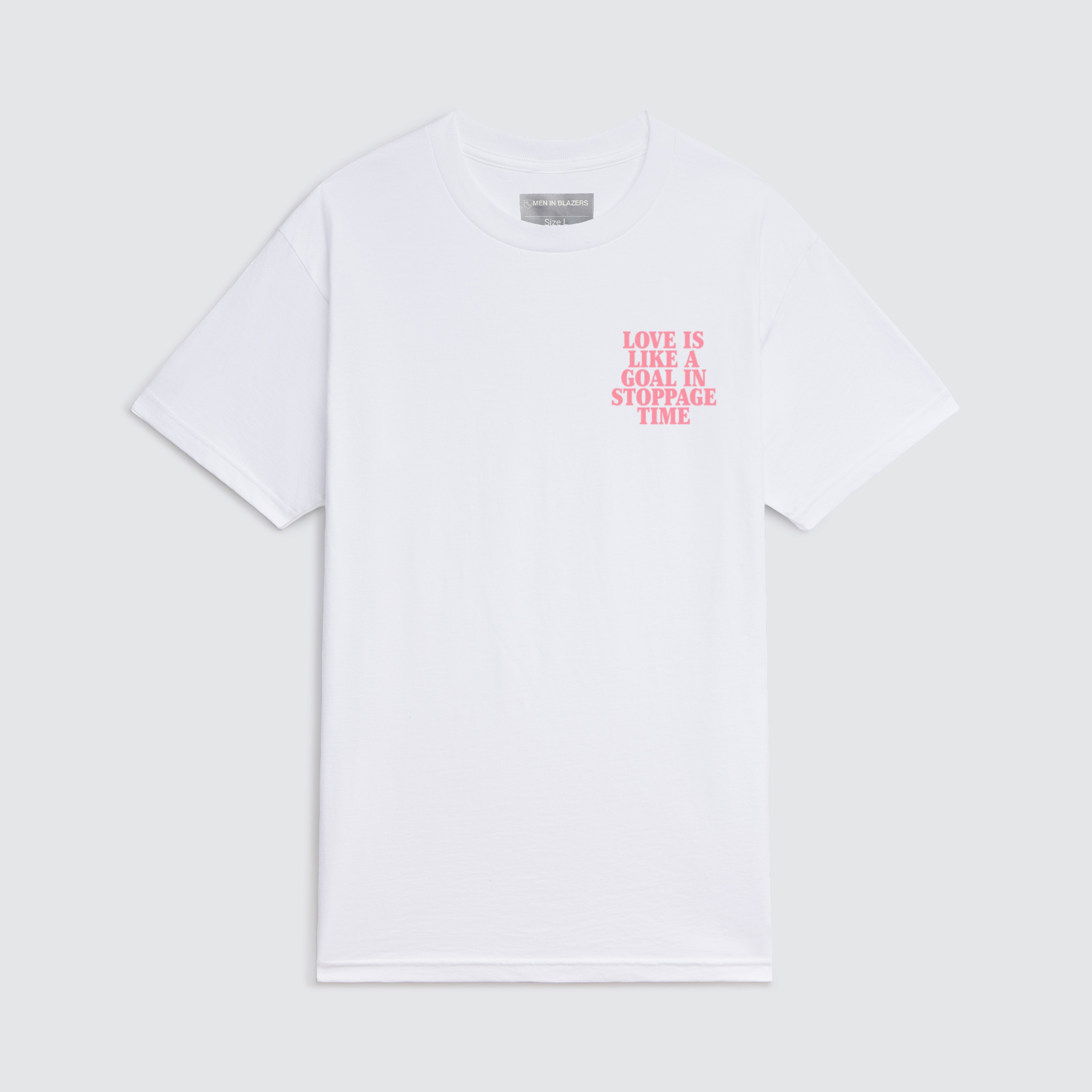 MIB Love Is Like A Goal In Stoppage Time Crest Tee